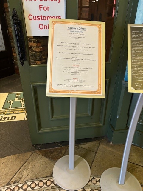 Comet Free Standing Menu Display Case – Mainly Menus