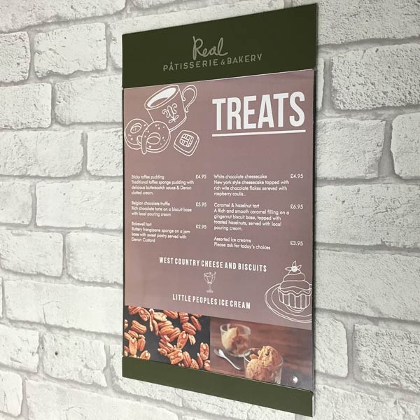 Phoenix Wall Mounted Menu Display Case – Mainly Menus