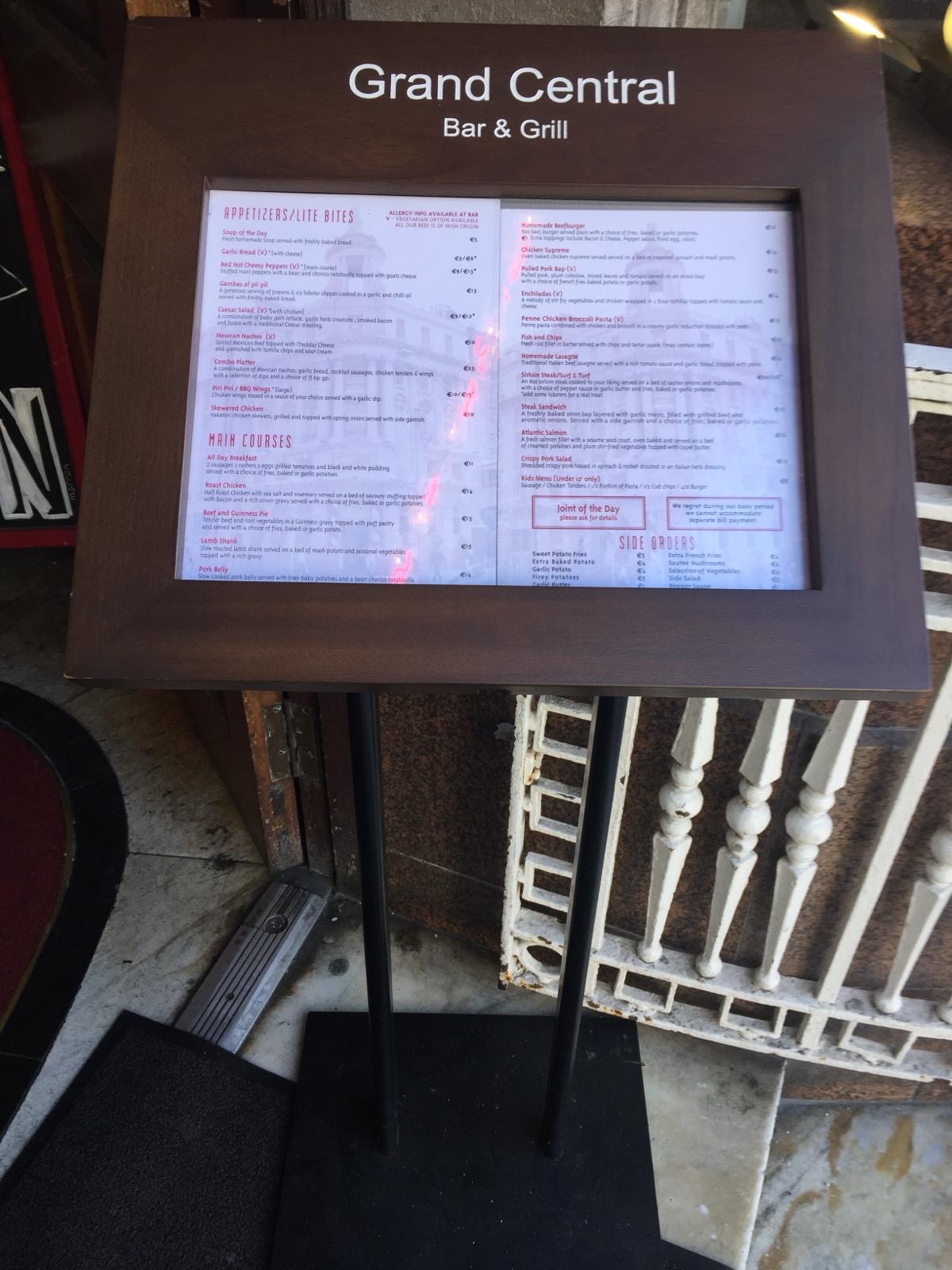 Wood Free Standing Menu Display Case – Mainly Menus